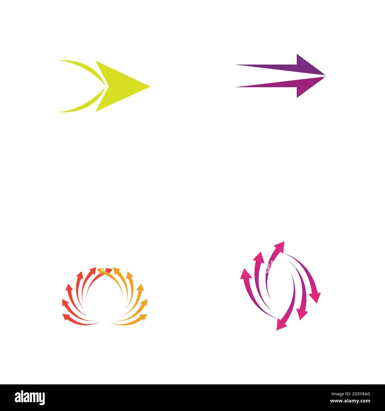 set of arrow logo business illustration design Stock Vector Image & Art ...
