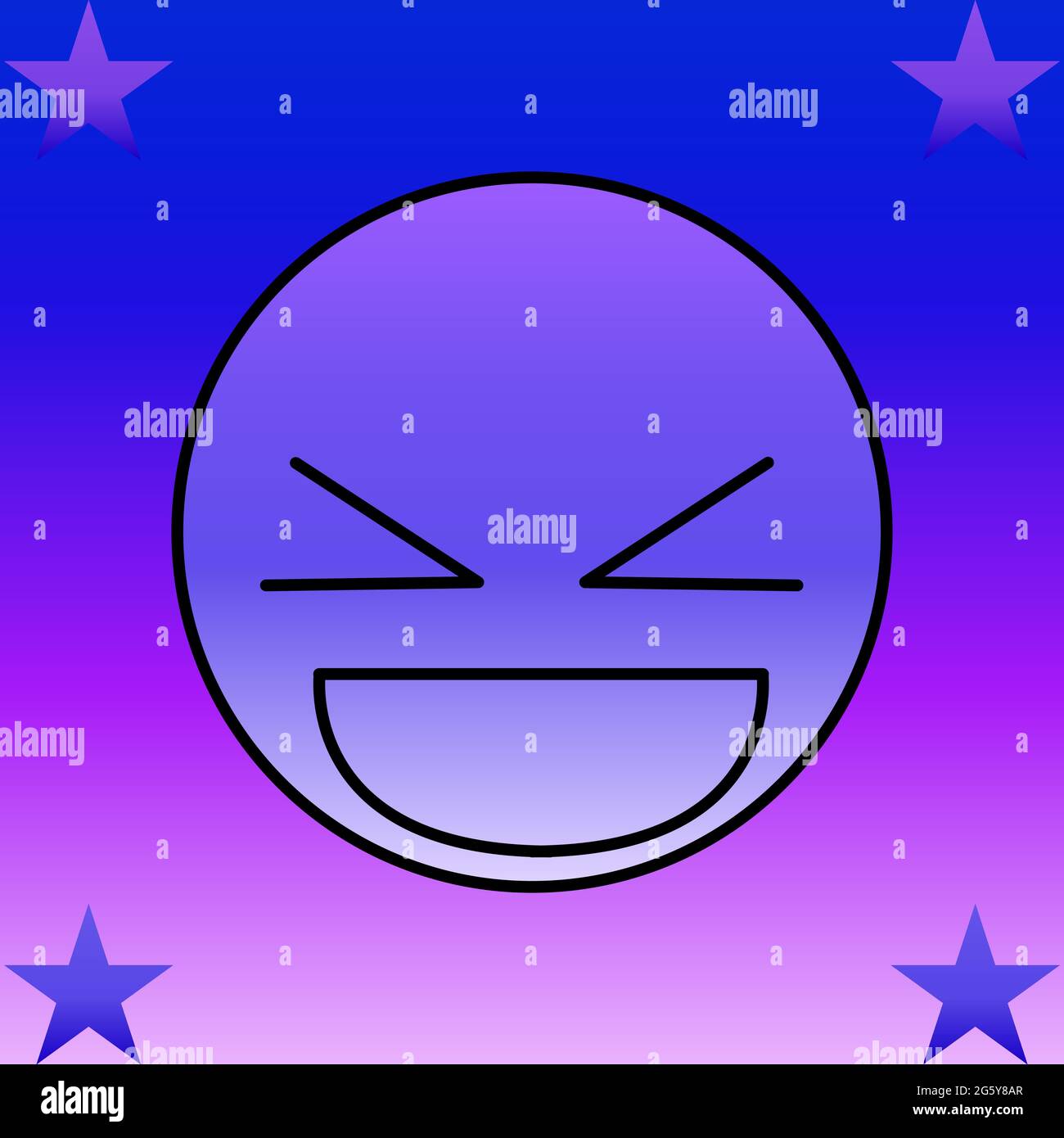 Star face emoticon Stock Vector Images - Alamy