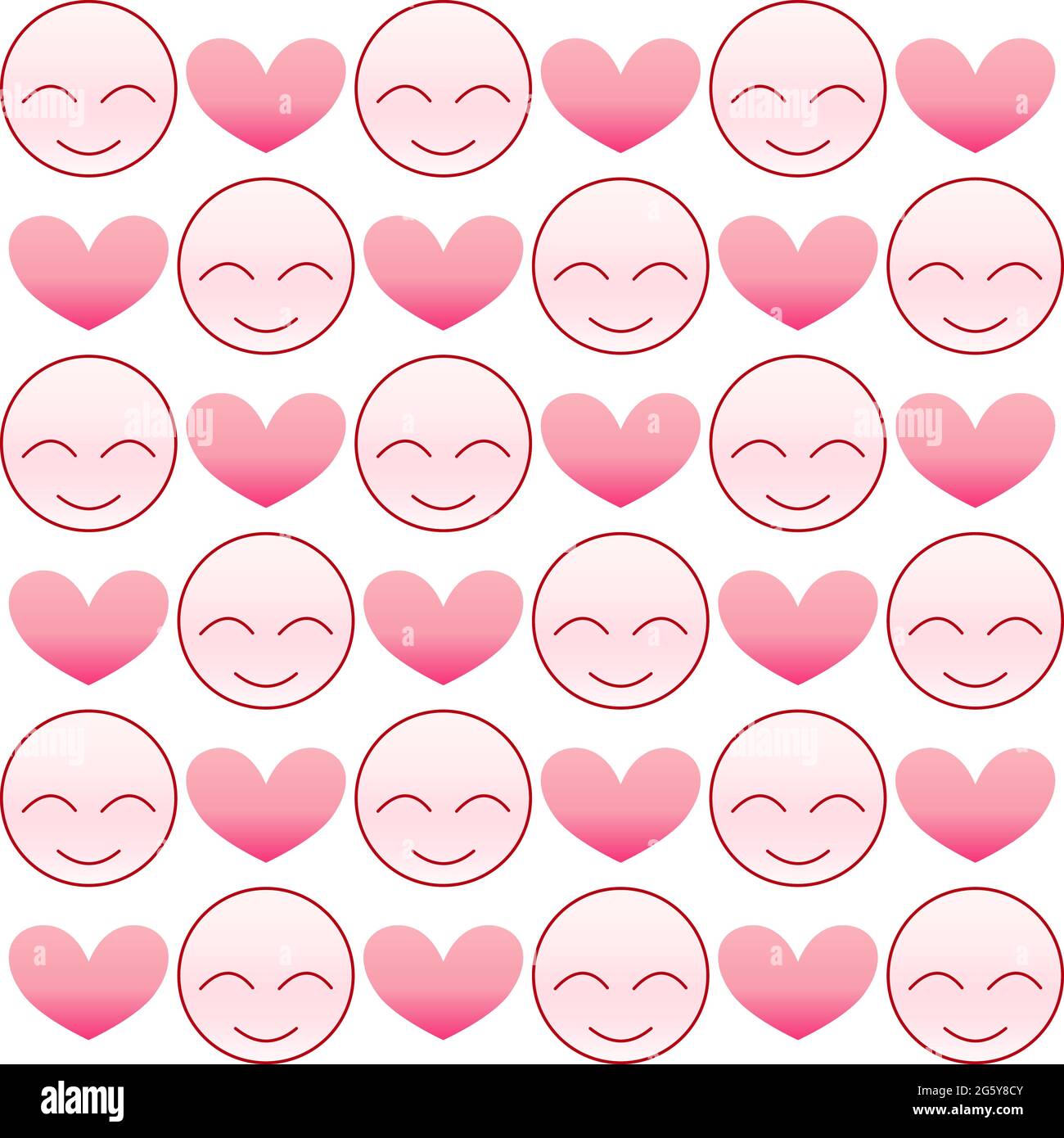 Love emotion face in red with heart 10 Stock Vector Image & Art - Alamy
