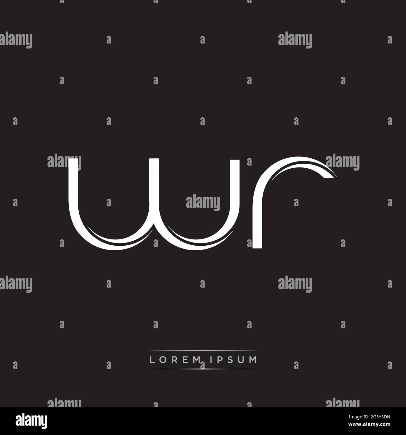 Initial Letter Split Lowercase Logo Modern Monogram Template Isolated ...