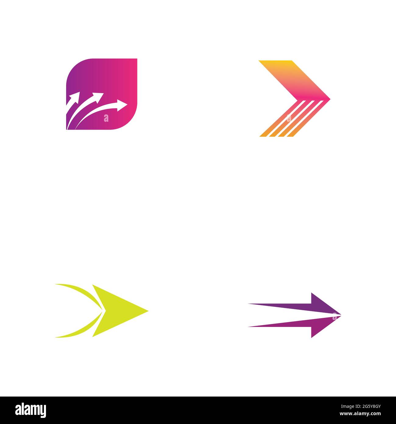 set of arrow logo business illustration design Stock Vector Image & Art ...