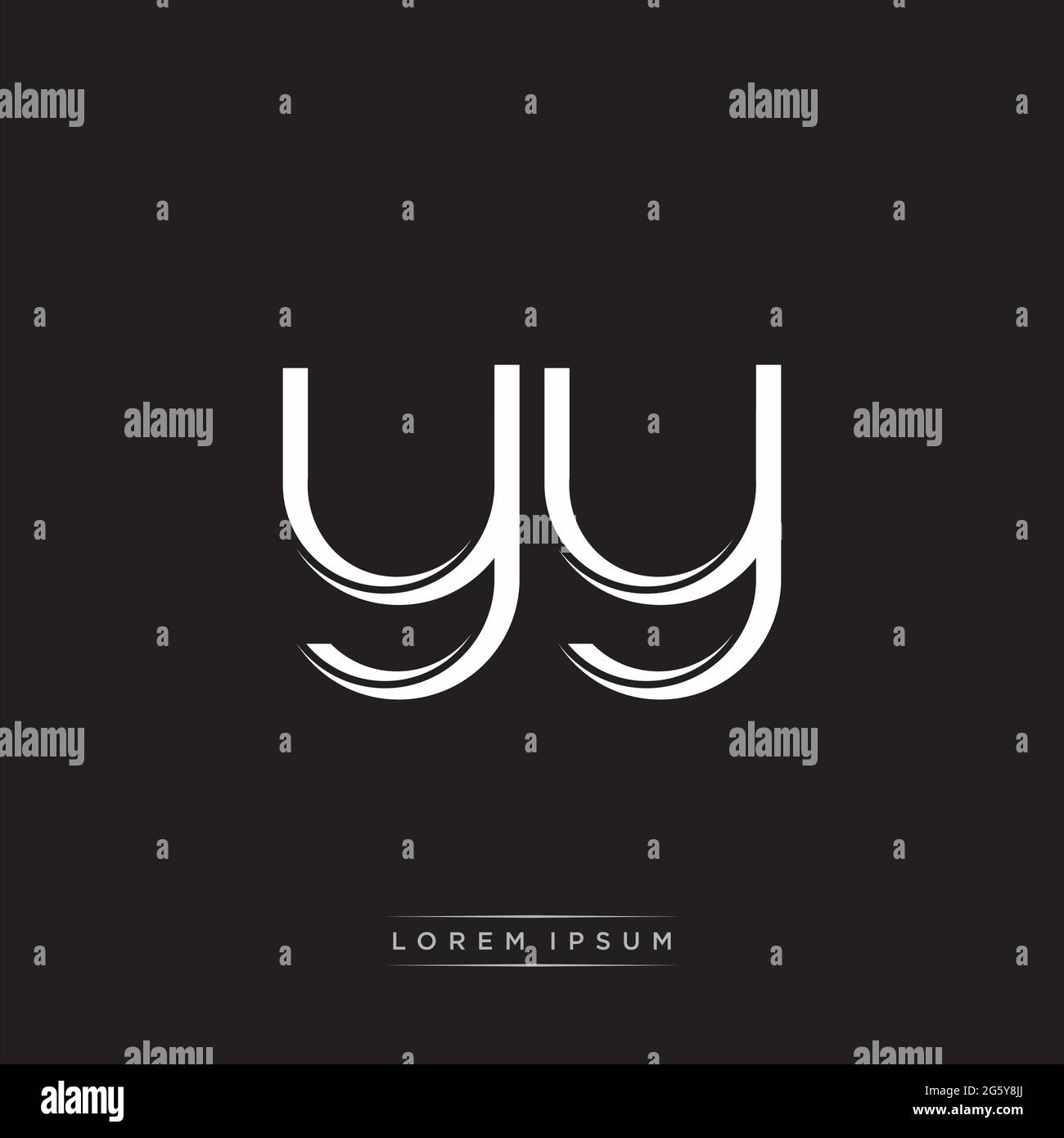 Initial Letter Split Lowercase Logo Modern Monogram Template Isolated ...