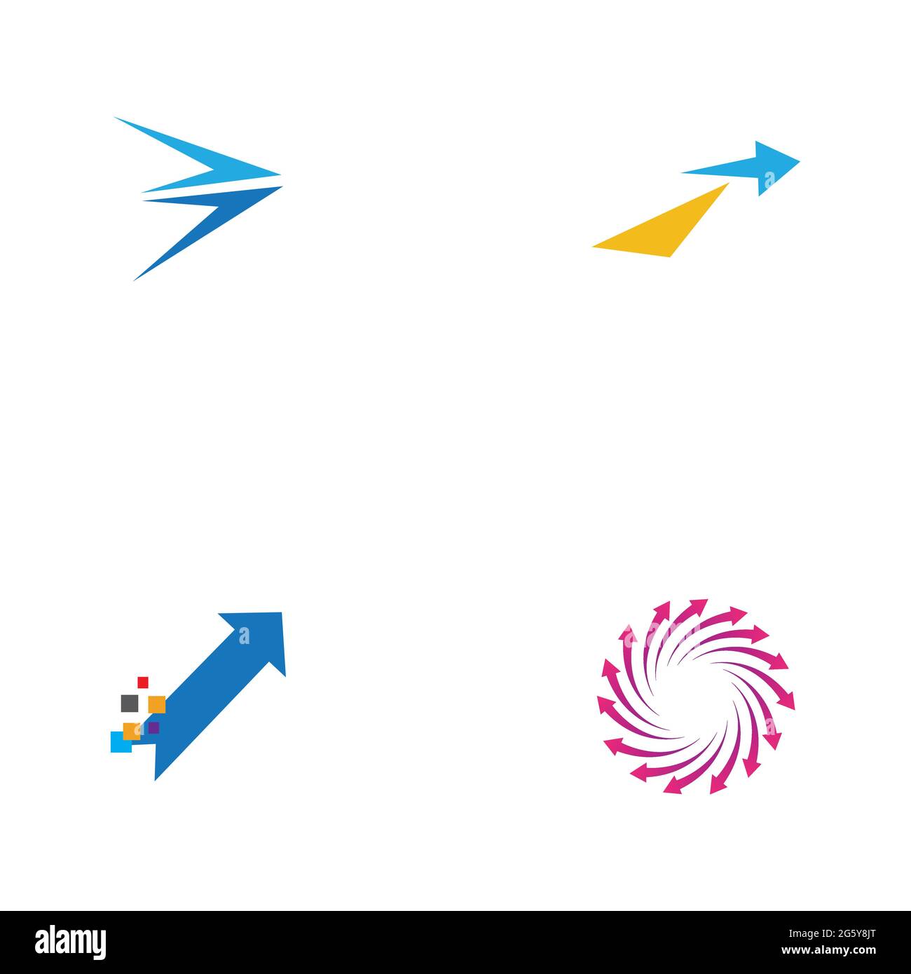 set of arrow logo business illustration design Stock Vector Image & Art ...