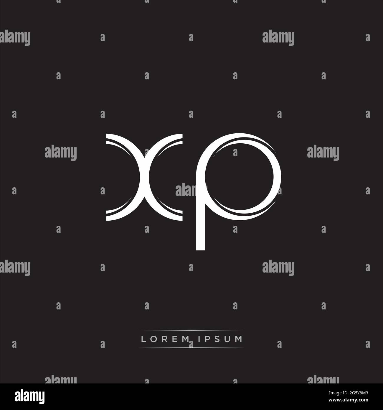 Initial Letter Split Lowercase Logo Modern Monogram Template Isolated ...