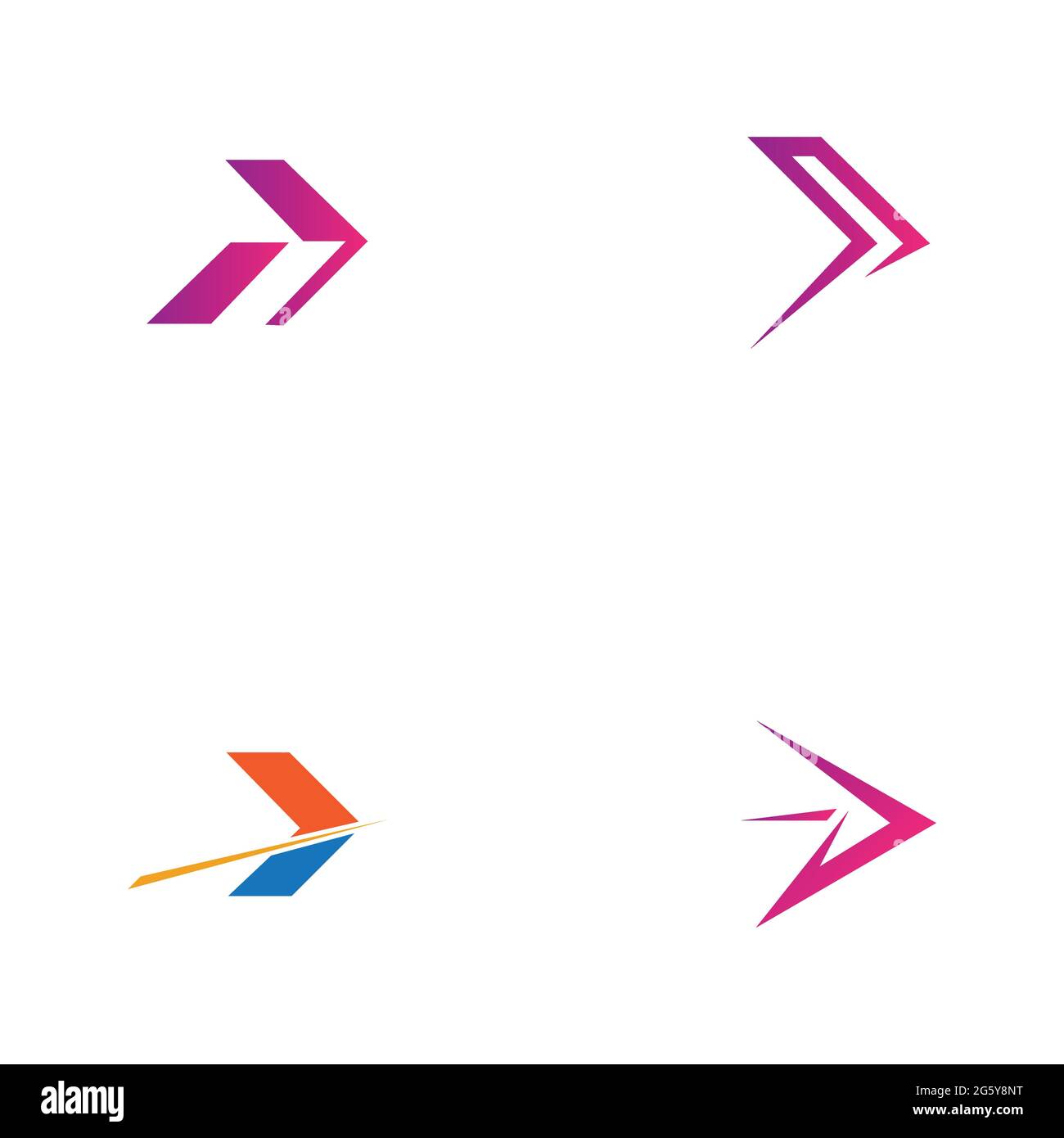 set of arrow logo business illustration design Stock Vector Image & Art ...