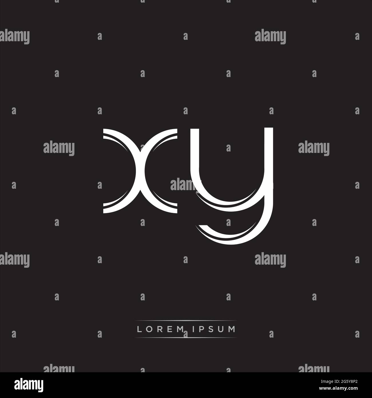 Initial Letter Split Lowercase Logo Modern Monogram Template Isolated ...