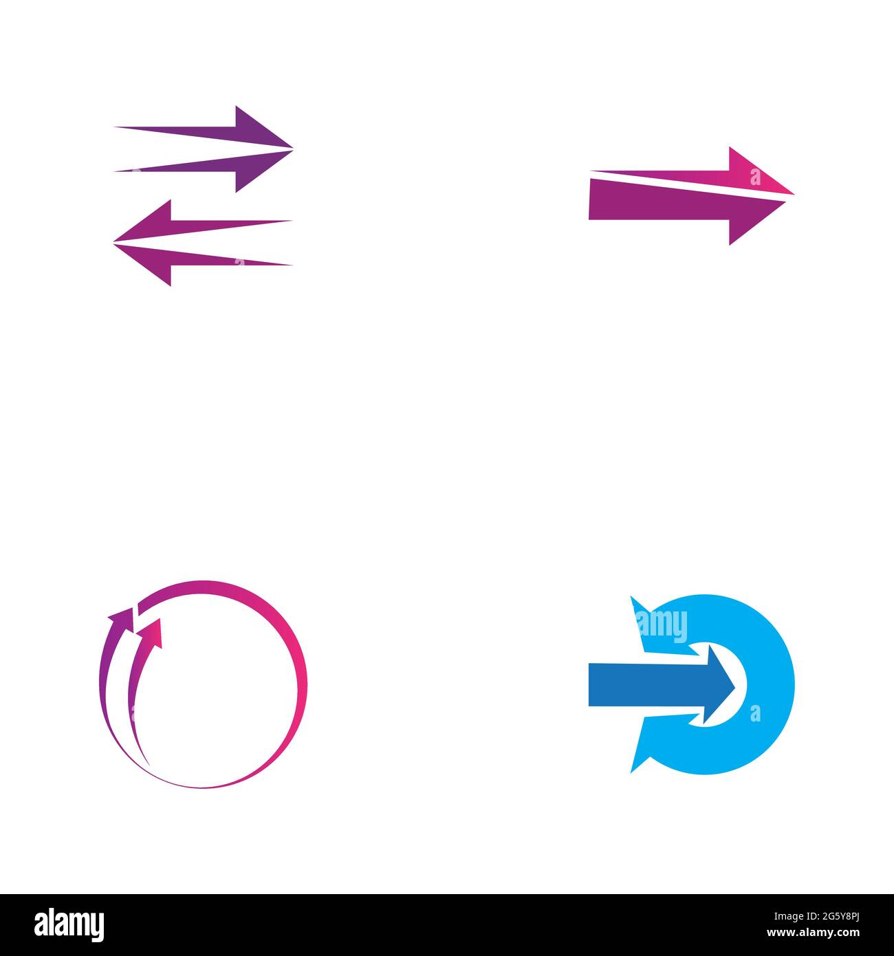 set of arrow logo business illustration design Stock Vector Image & Art ...