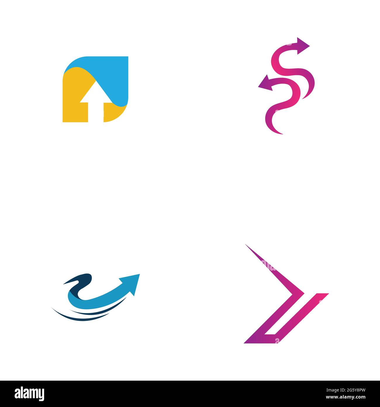 set of arrow logo business illustration design Stock Vector Image & Art ...