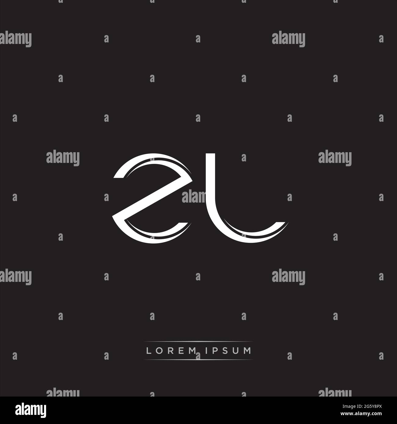 Initial Letter Split Lowercase Logo Modern Monogram Template Isolated ...