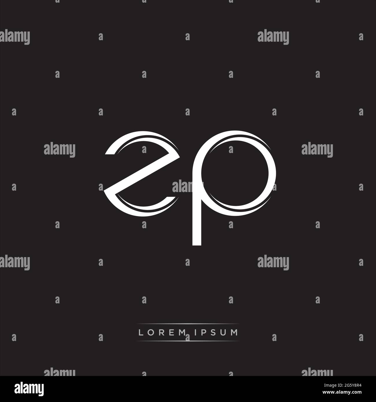 Initial Letter Split Lowercase Logo Modern Monogram Template Isolated ...