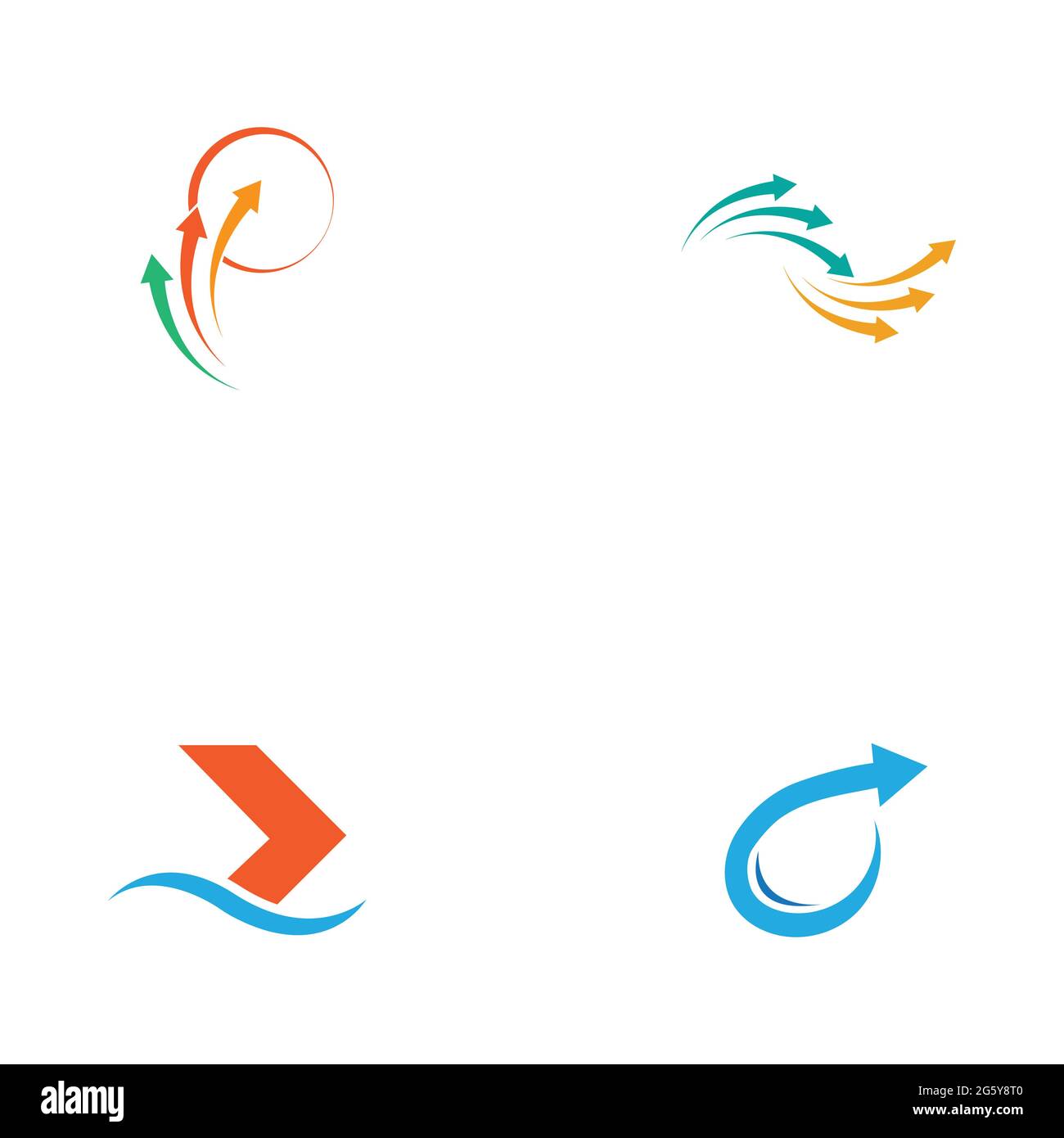 set of arrow logo business illustration design Stock Vector Image & Art ...