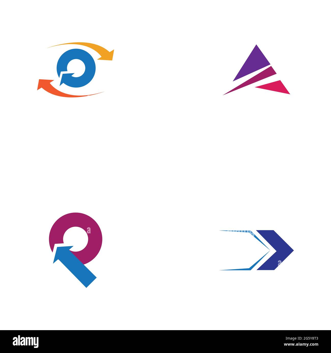 set of arrow logo business illustration design Stock Vector Image & Art ...