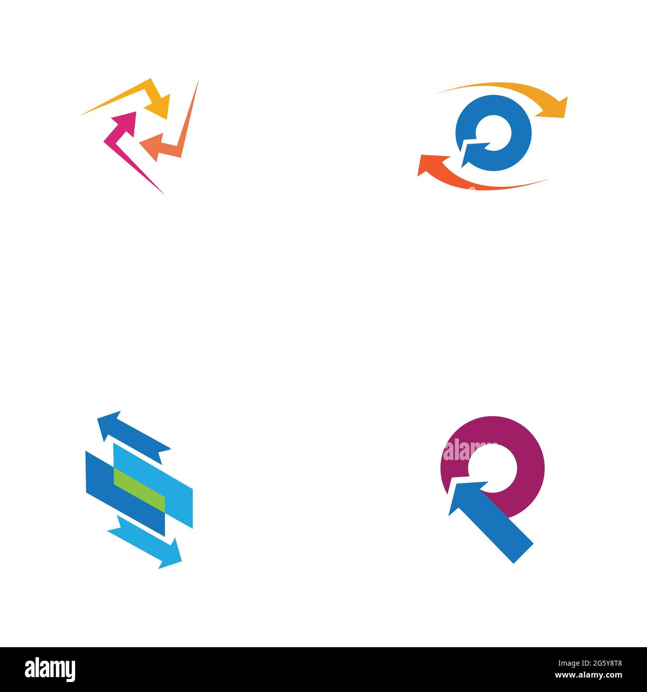 set of arrow logo business illustration design Stock Vector Image & Art ...