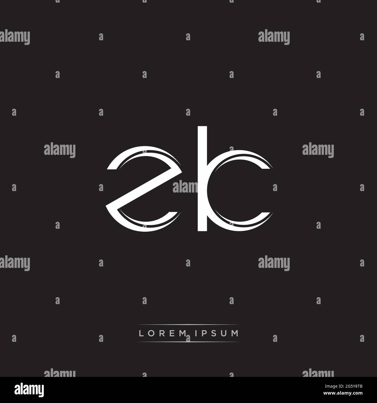 Initial Letter Split Lowercase Logo Modern Monogram Template Isolated ...