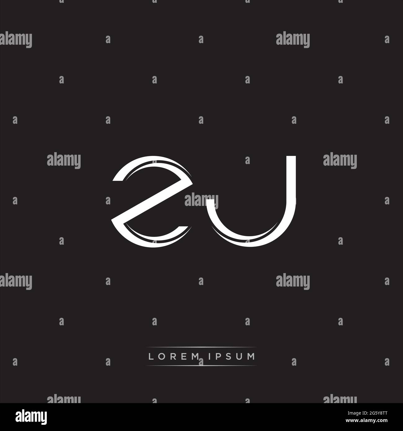 Initial Letter Split Lowercase Logo Modern Monogram Template Isolated ...