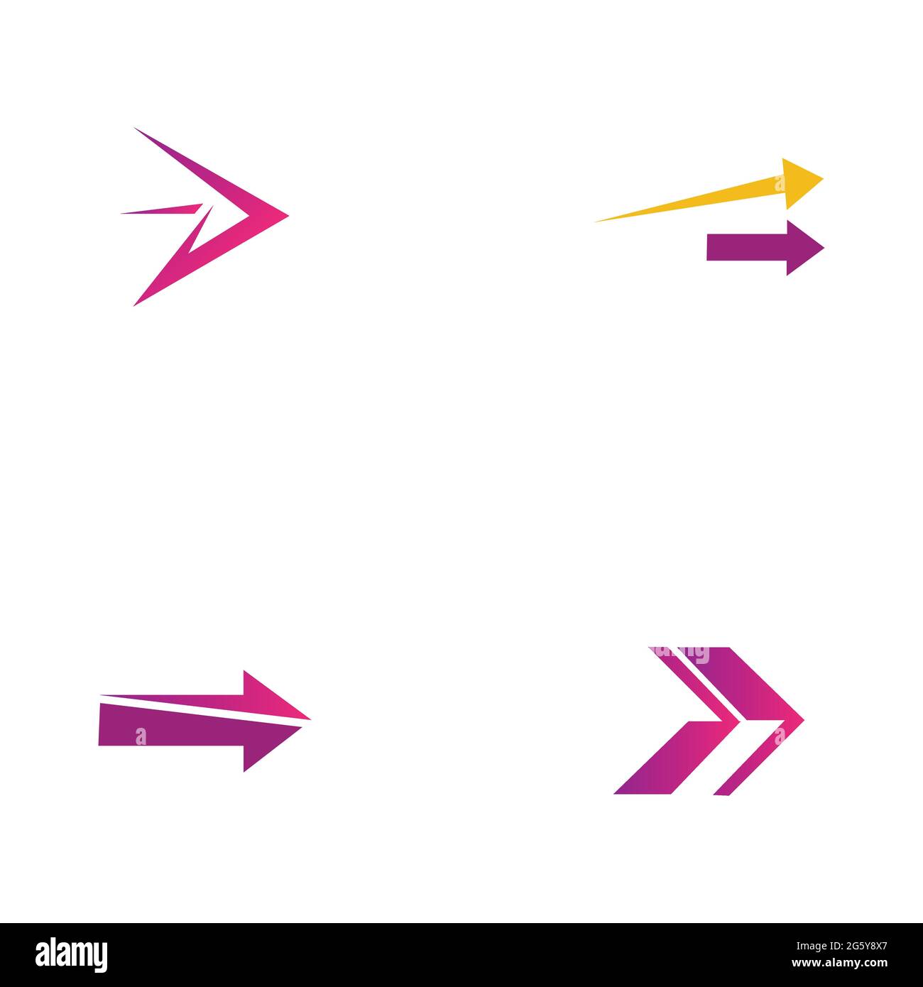 set of arrow logo business illustration design Stock Vector Image & Art ...