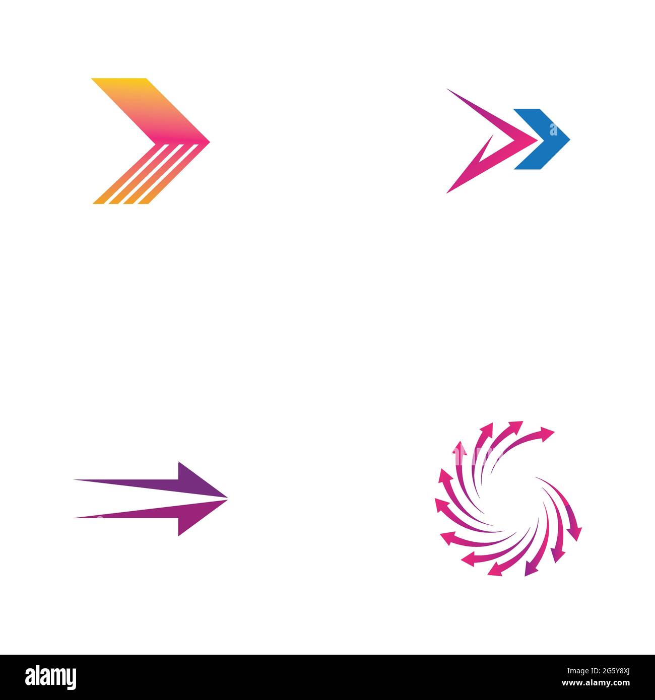 set of arrow logo business illustration design Stock Vector Image & Art ...