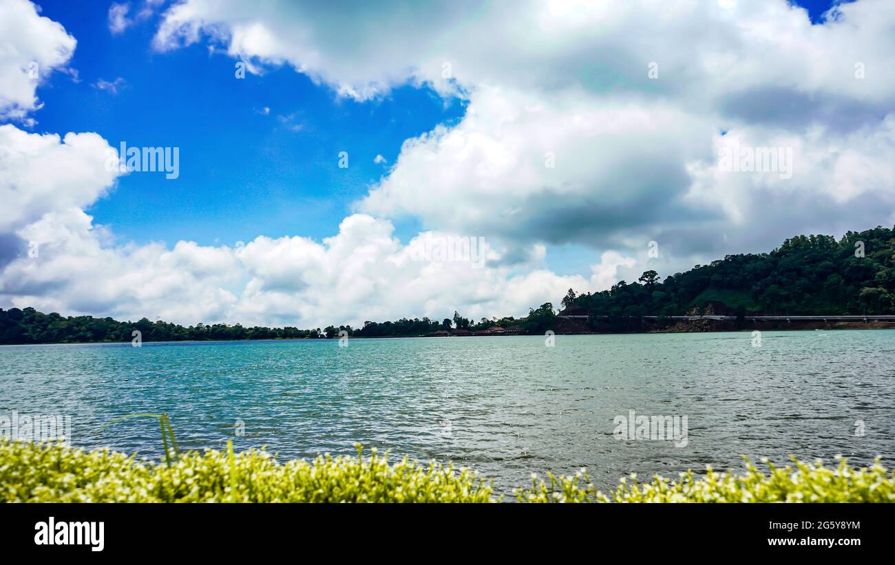 Landscape view of the lake in Bali Stock Photo - Alamy