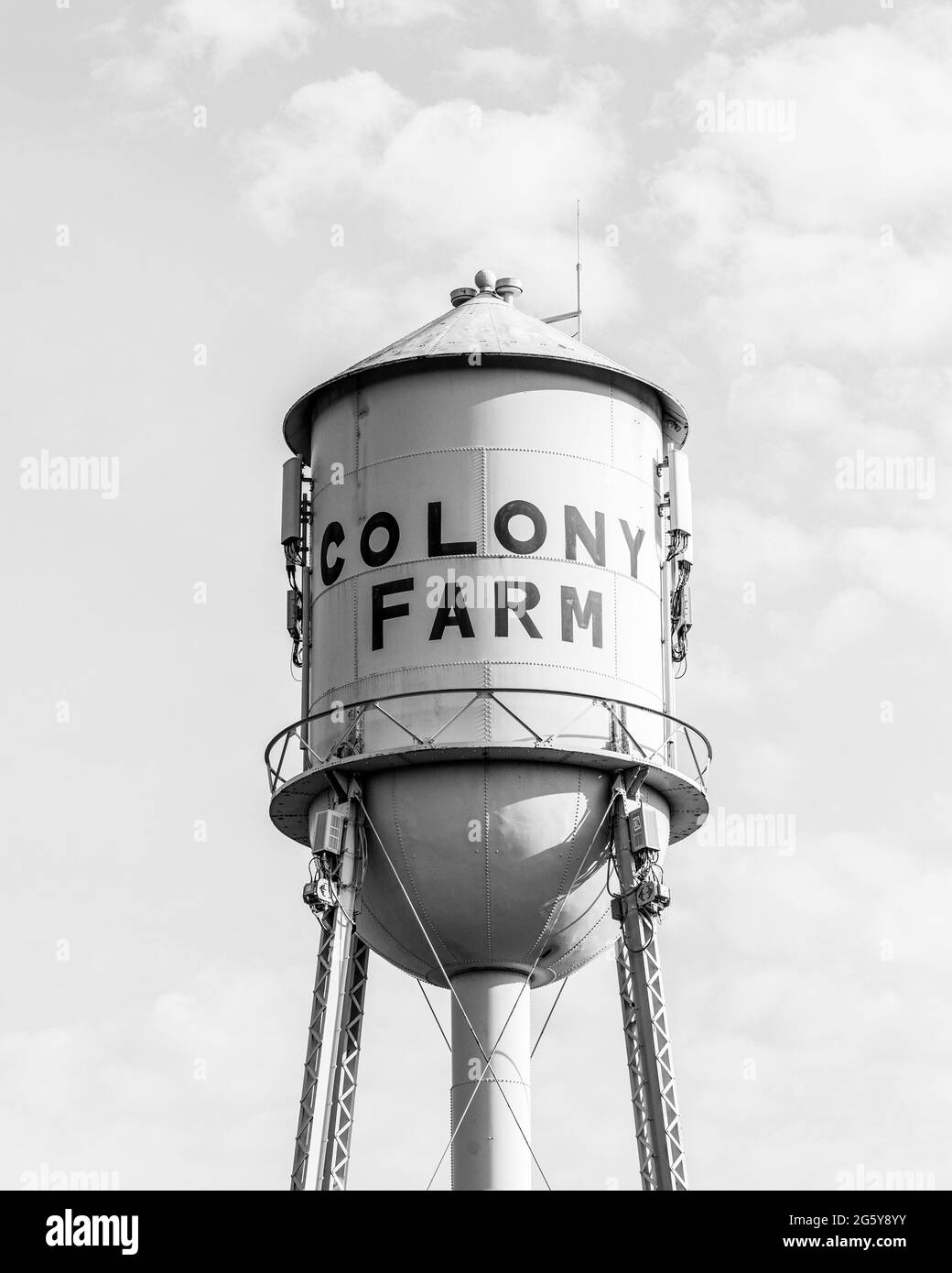 Colony Farm water tower in Naponach, New York Stock Photo - Alamy