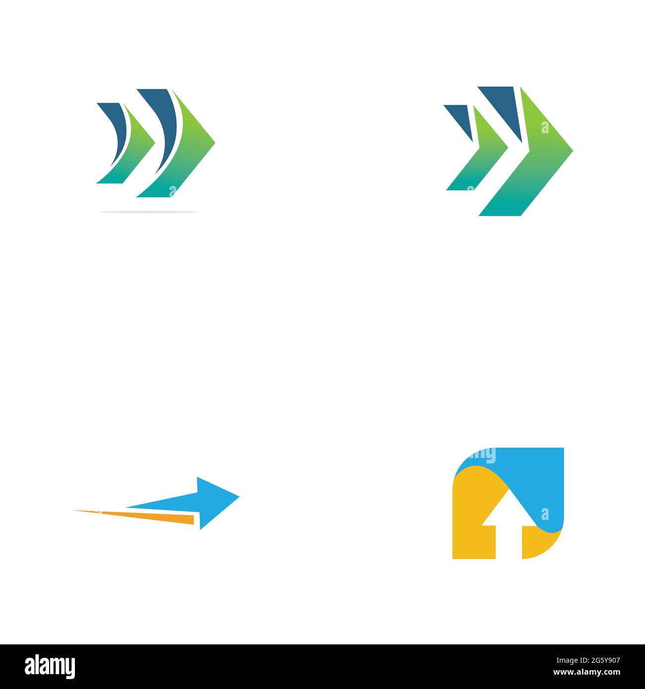 set of arrow logo business illustration design Stock Vector Image & Art ...