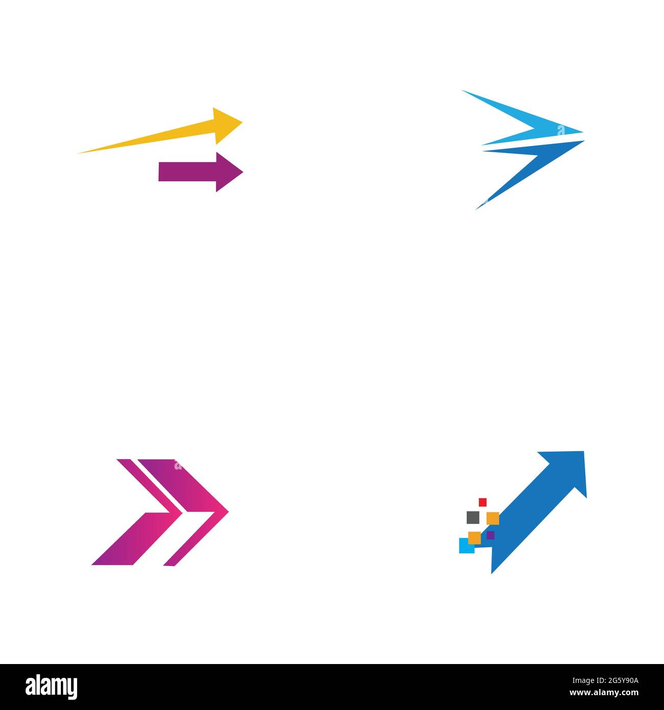 set of arrow logo business illustration design Stock Vector Image & Art ...