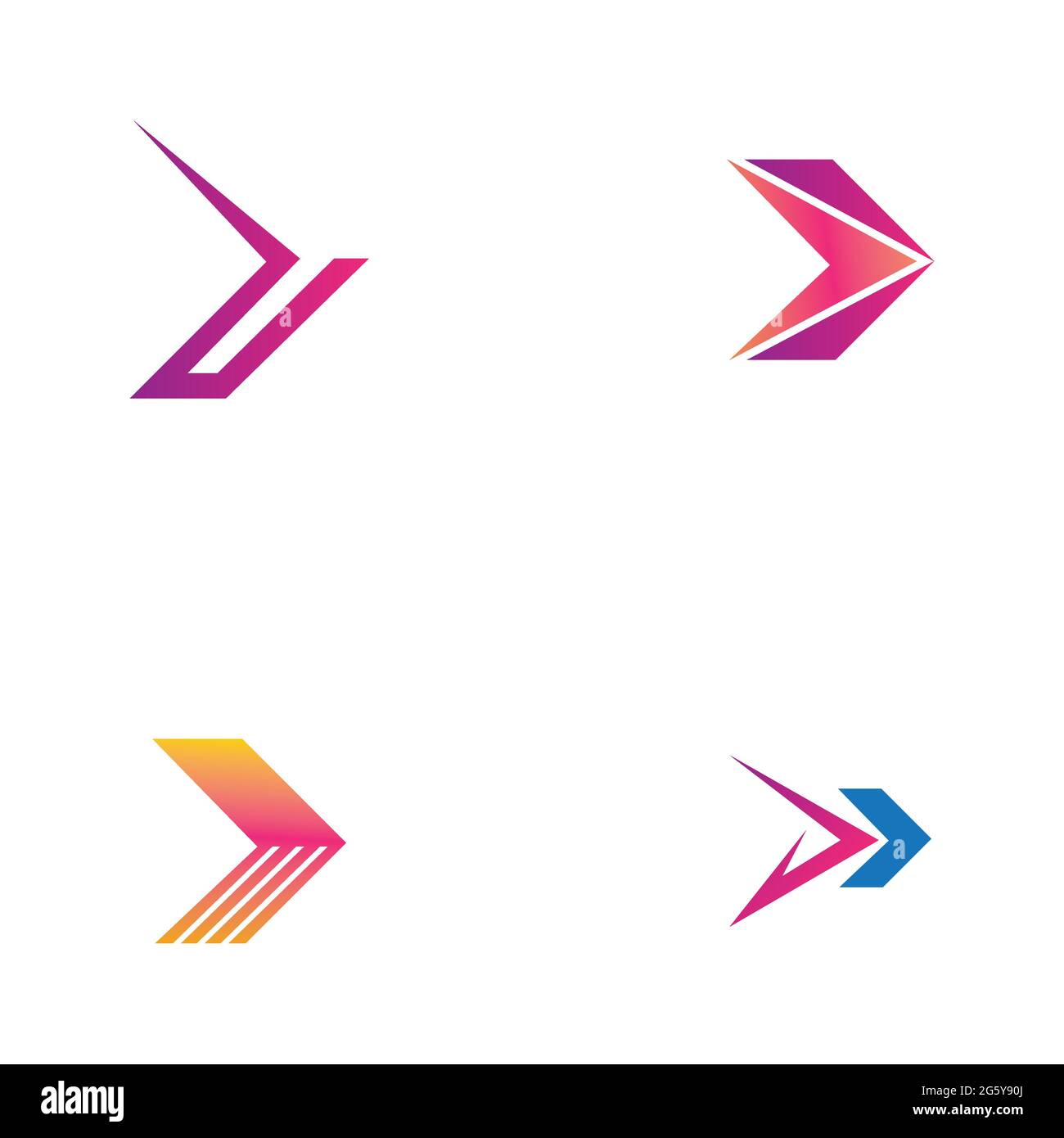 set of arrow logo business illustration design Stock Vector Image & Art ...