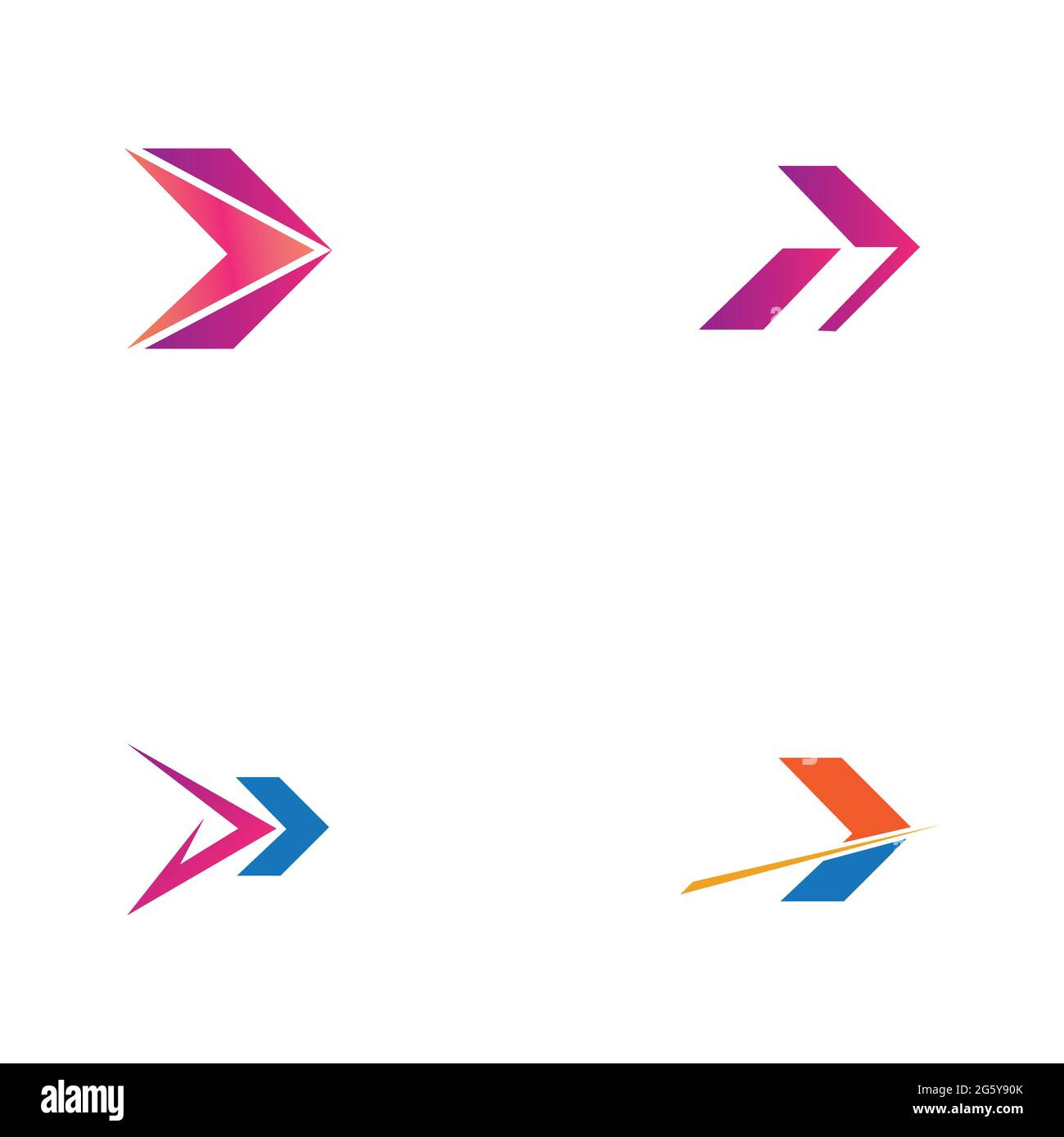 set of arrow logo business illustration design Stock Vector Image & Art ...
