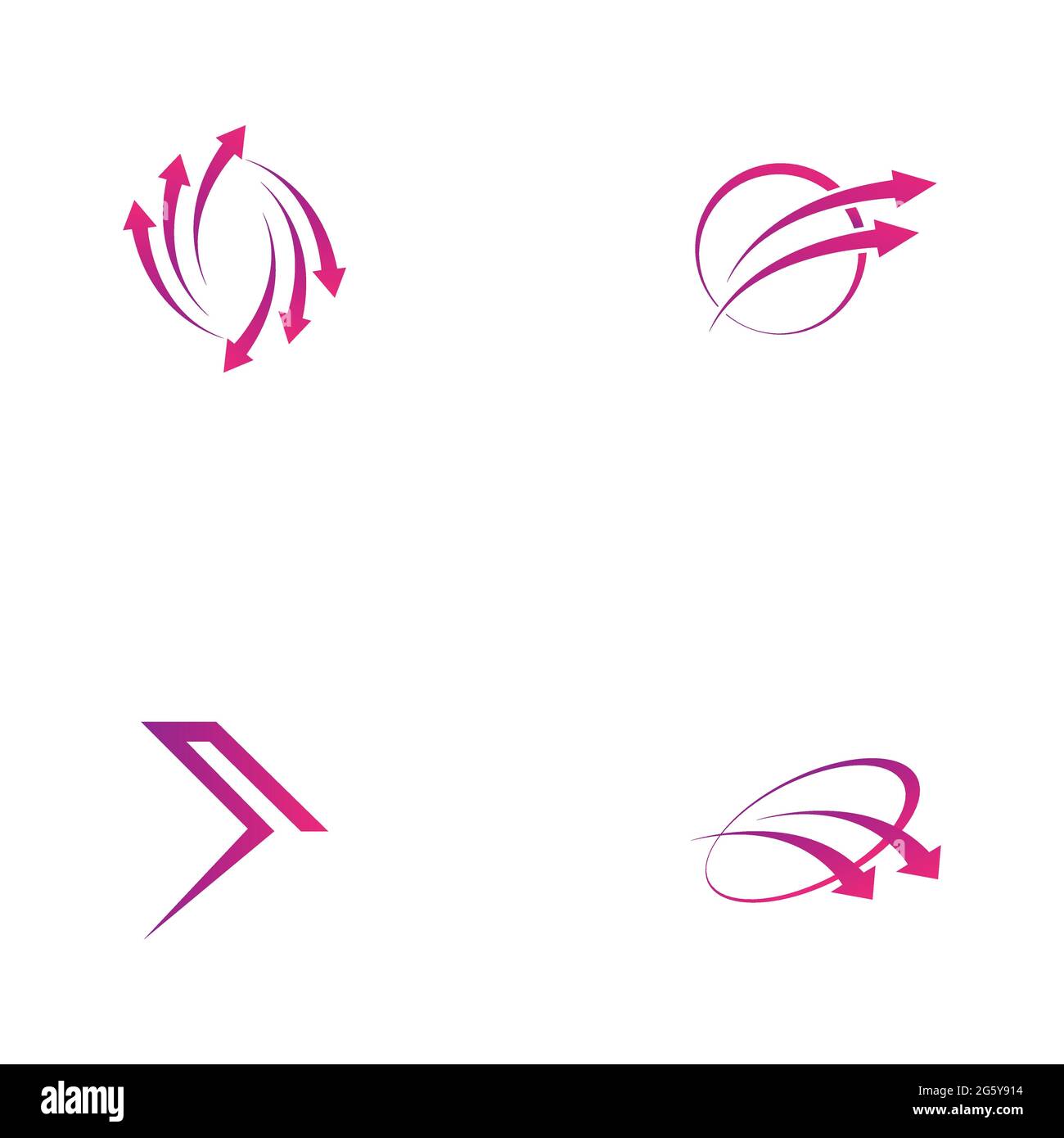 set of arrow logo business illustration design Stock Vector Image & Art ...