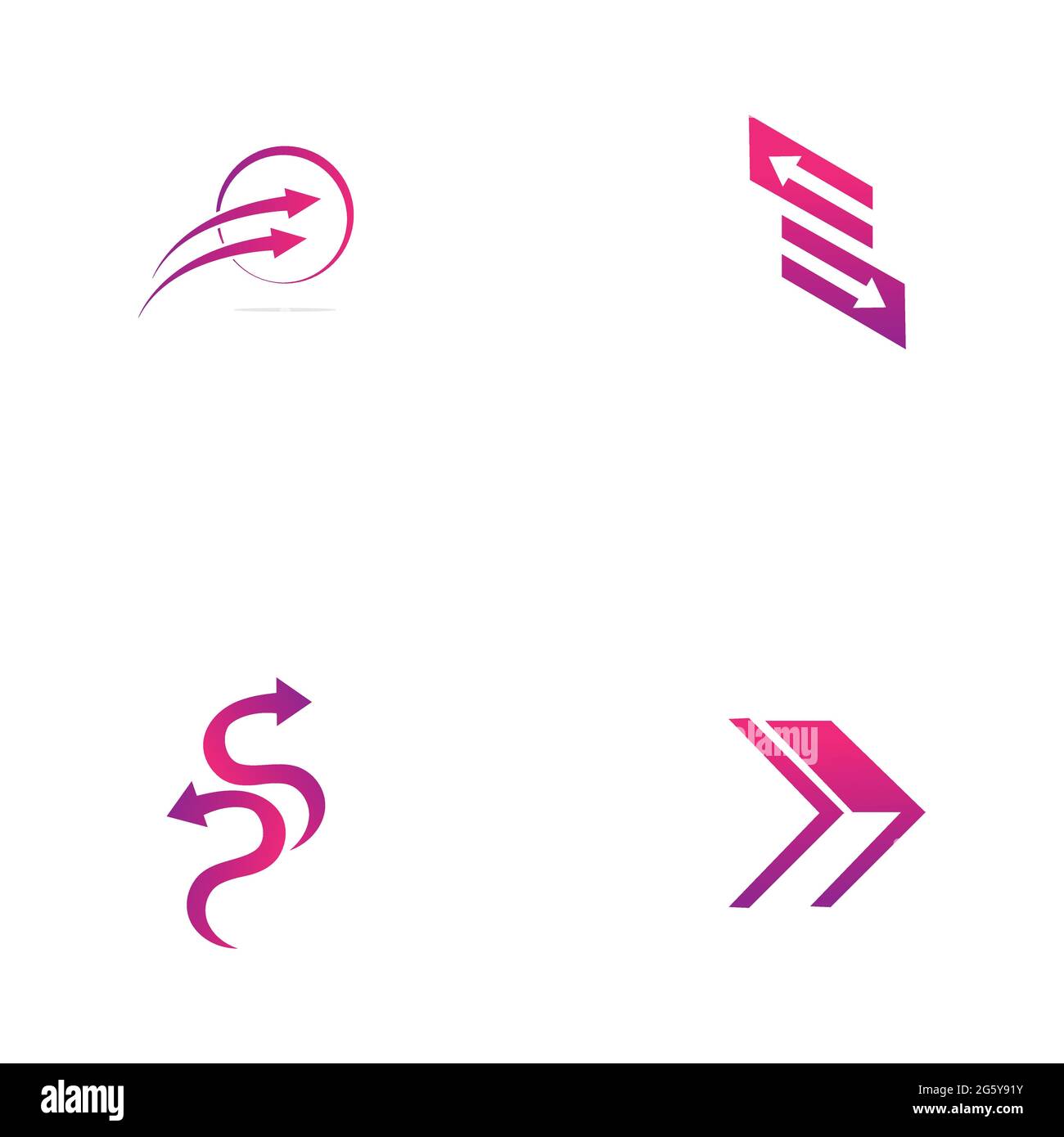 set of arrow logo business illustration design Stock Vector Image & Art ...