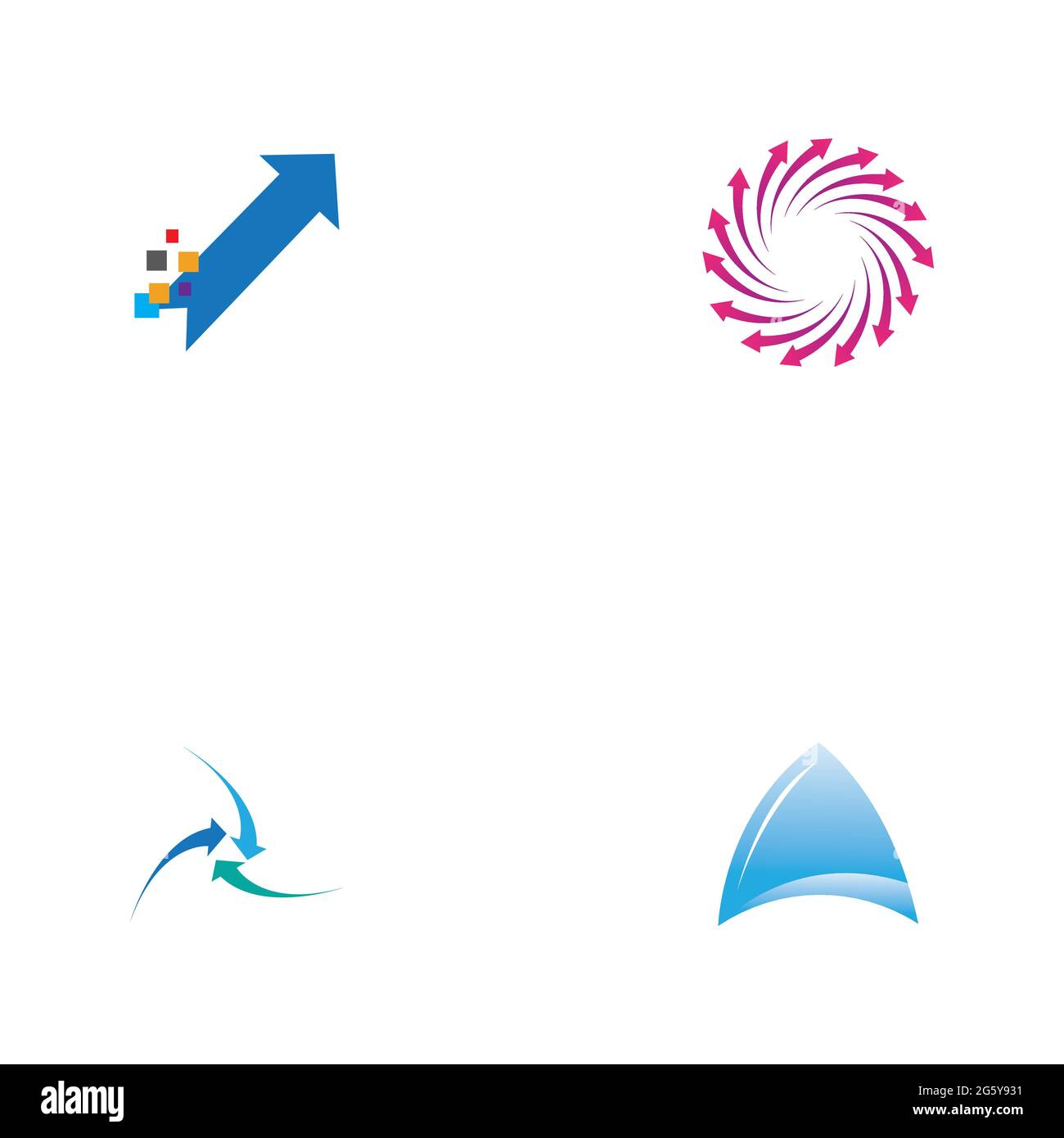 set of arrow logo business illustration design Stock Vector Image & Art ...