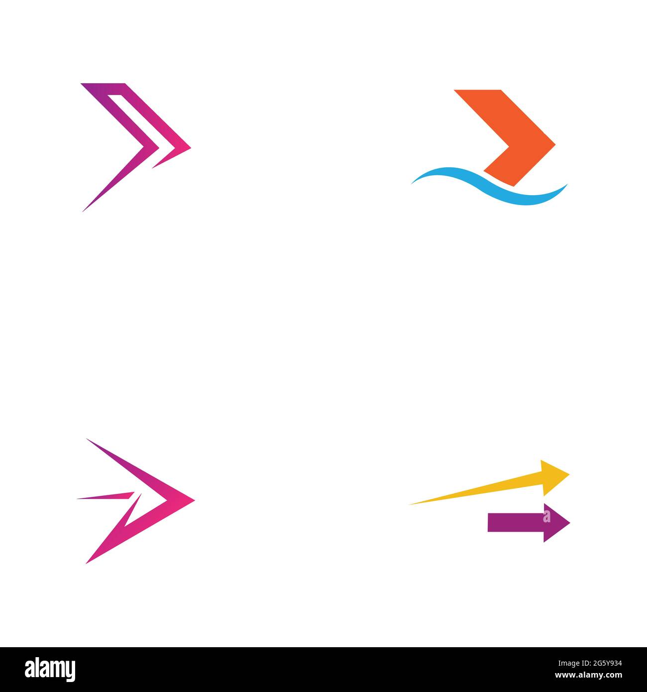 set of arrow logo business illustration design Stock Vector Image & Art ...