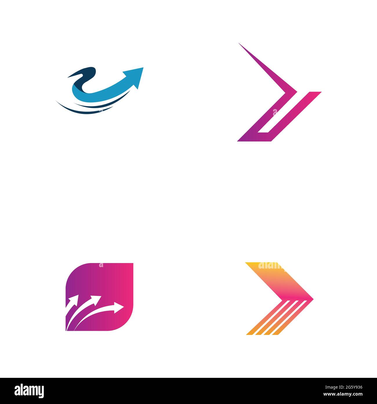 set of arrow logo business illustration design Stock Vector Image & Art ...