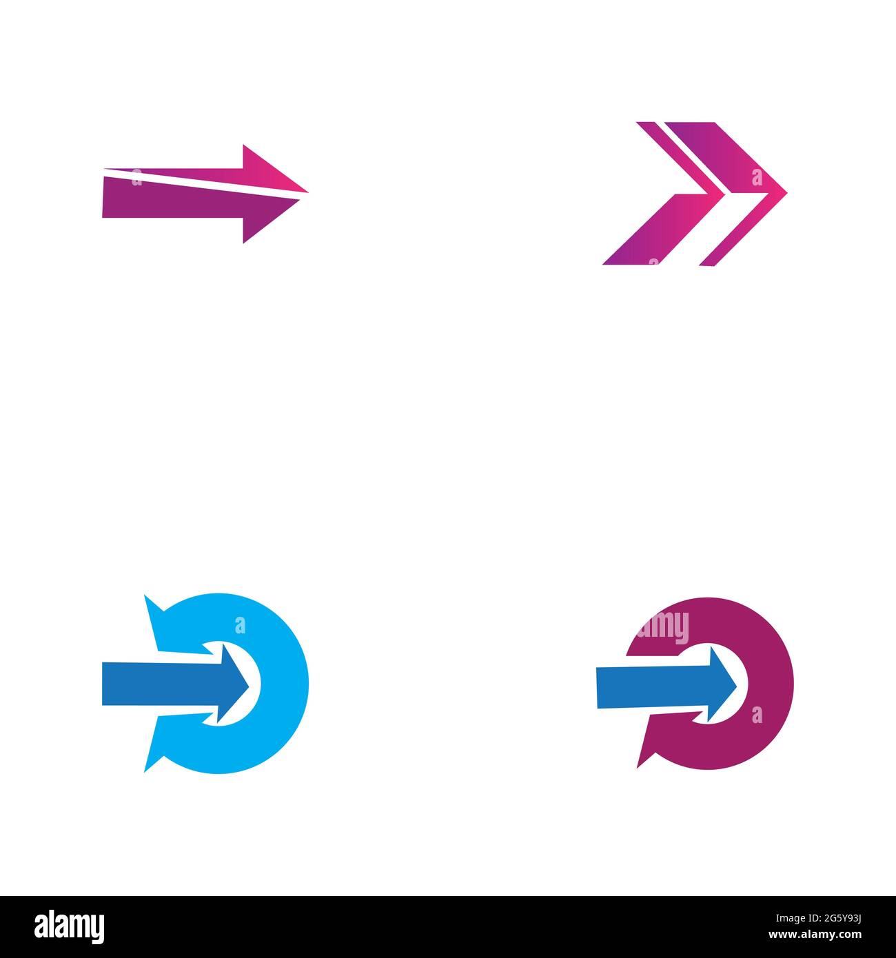 set of arrow logo business illustration design Stock Vector Image & Art ...