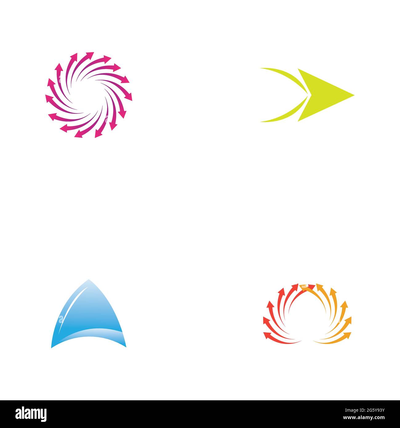set of arrow logo business illustration design Stock Vector Image & Art ...
