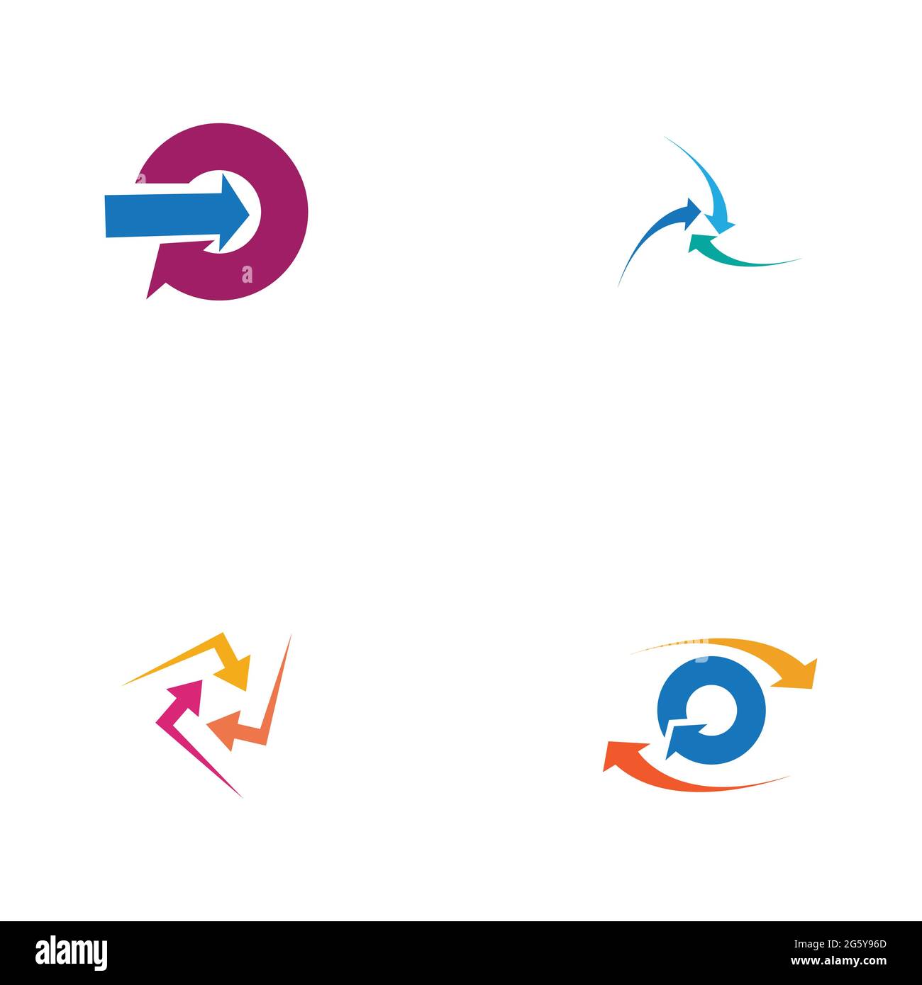 set of arrow logo business illustration design Stock Vector Image & Art ...