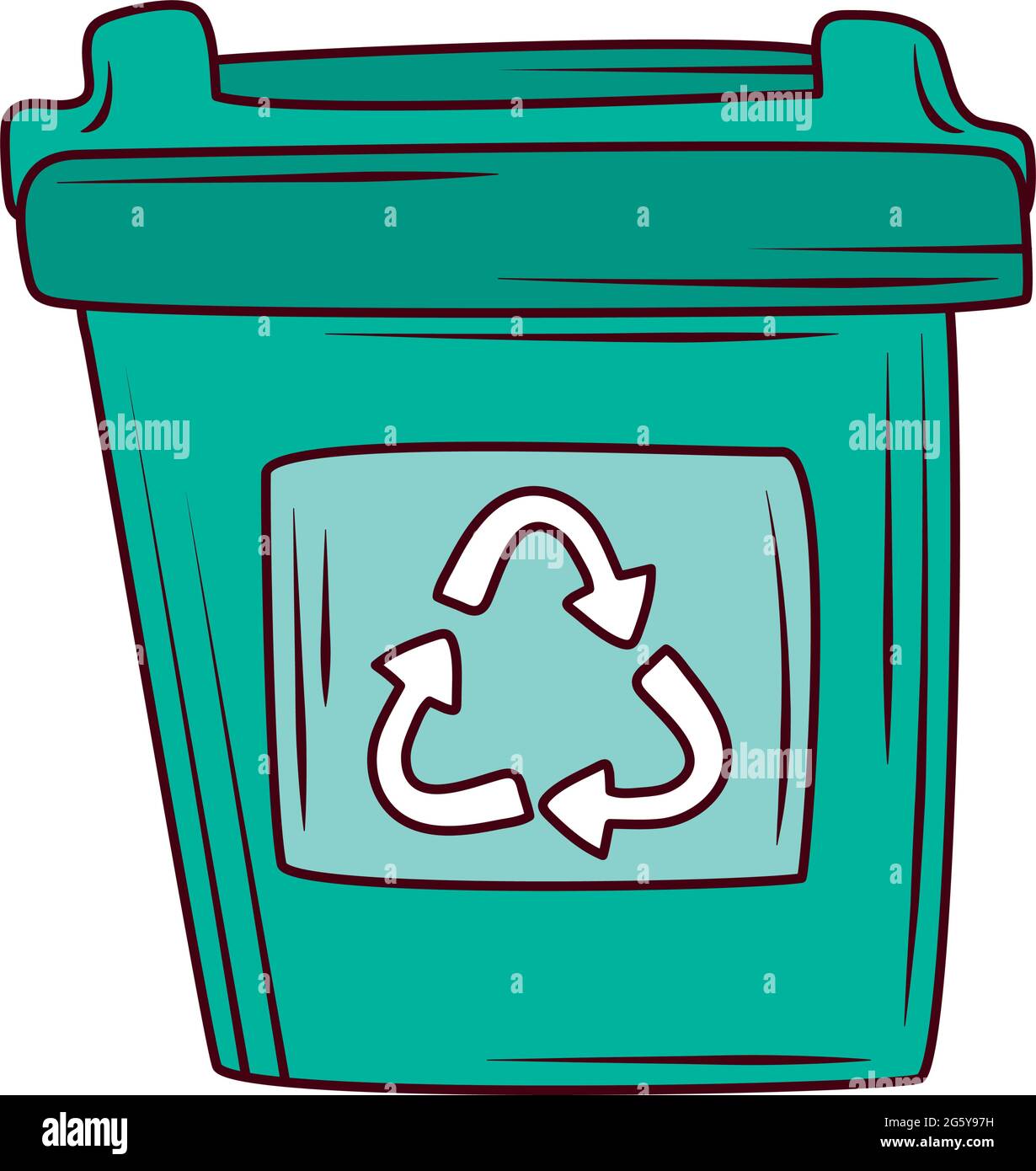Recycle Trash Cans Cartoon