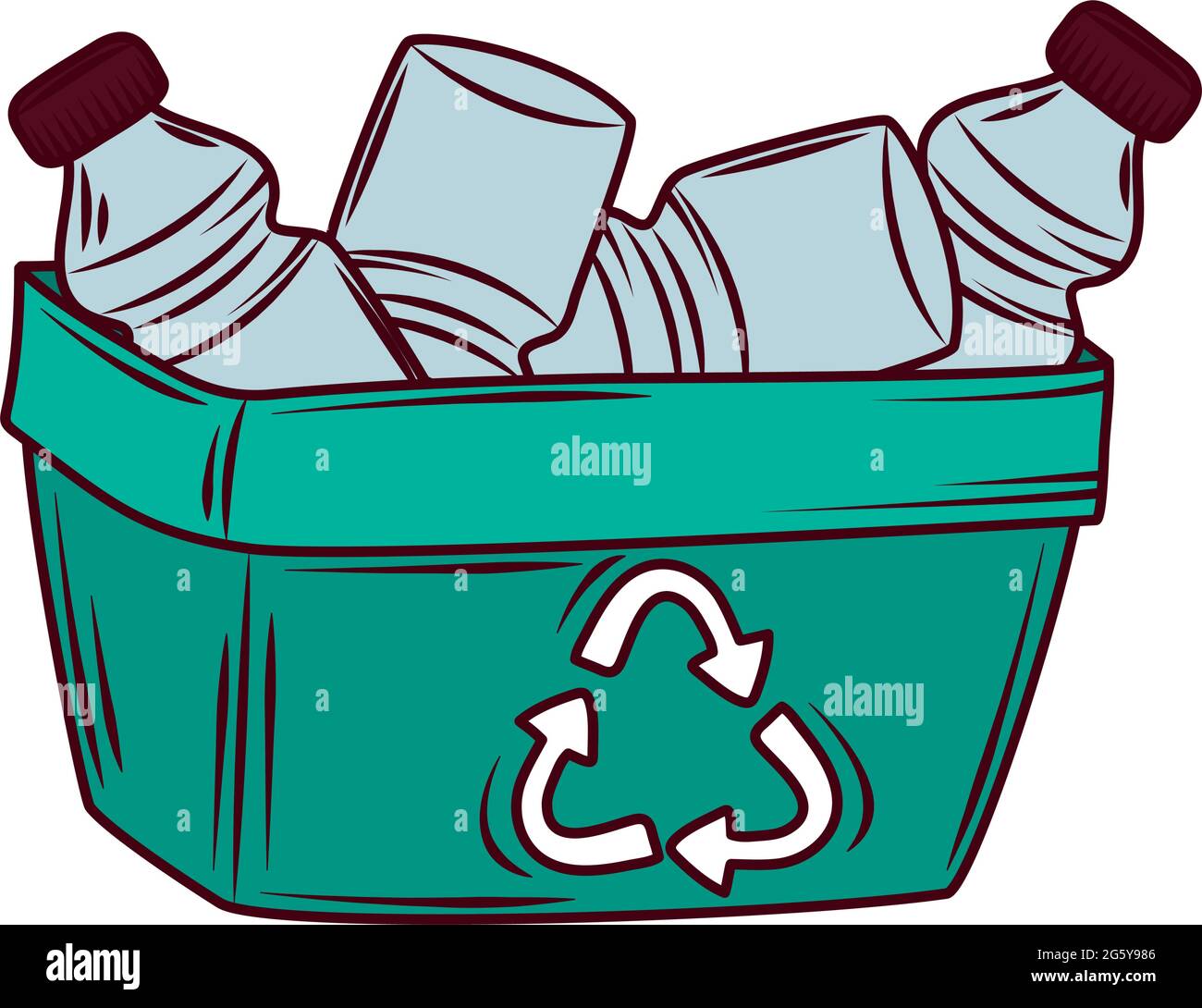 recycle bin with bottles Stock Vector Image & Art - Alamy