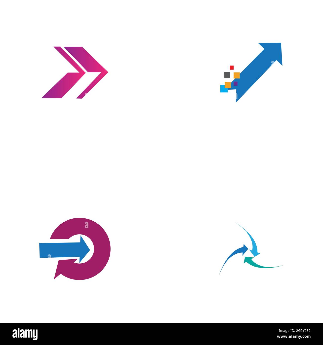 set of arrow logo business illustration design Stock Vector Image & Art ...