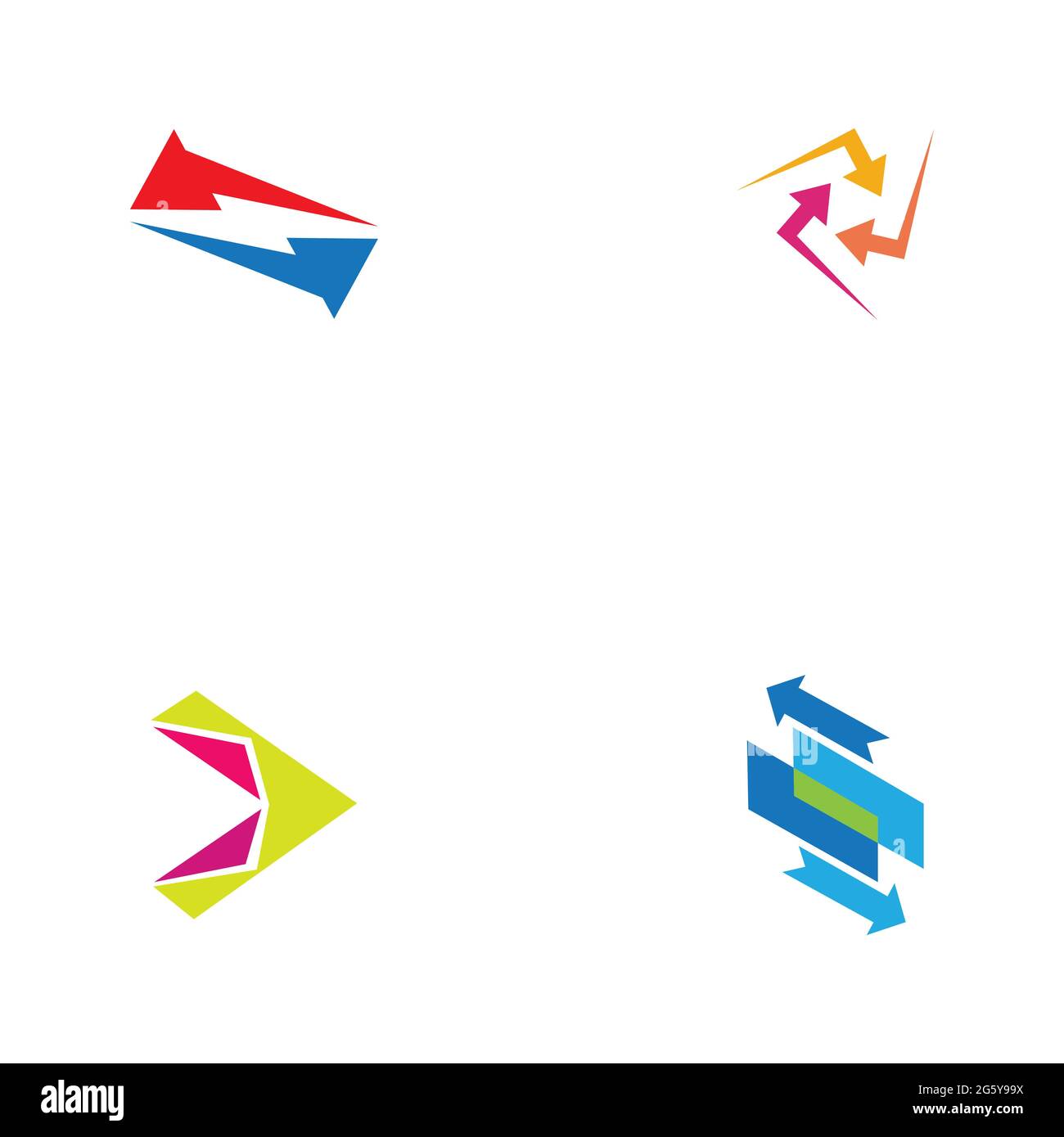 set of arrow logo business illustration design Stock Vector Image & Art ...
