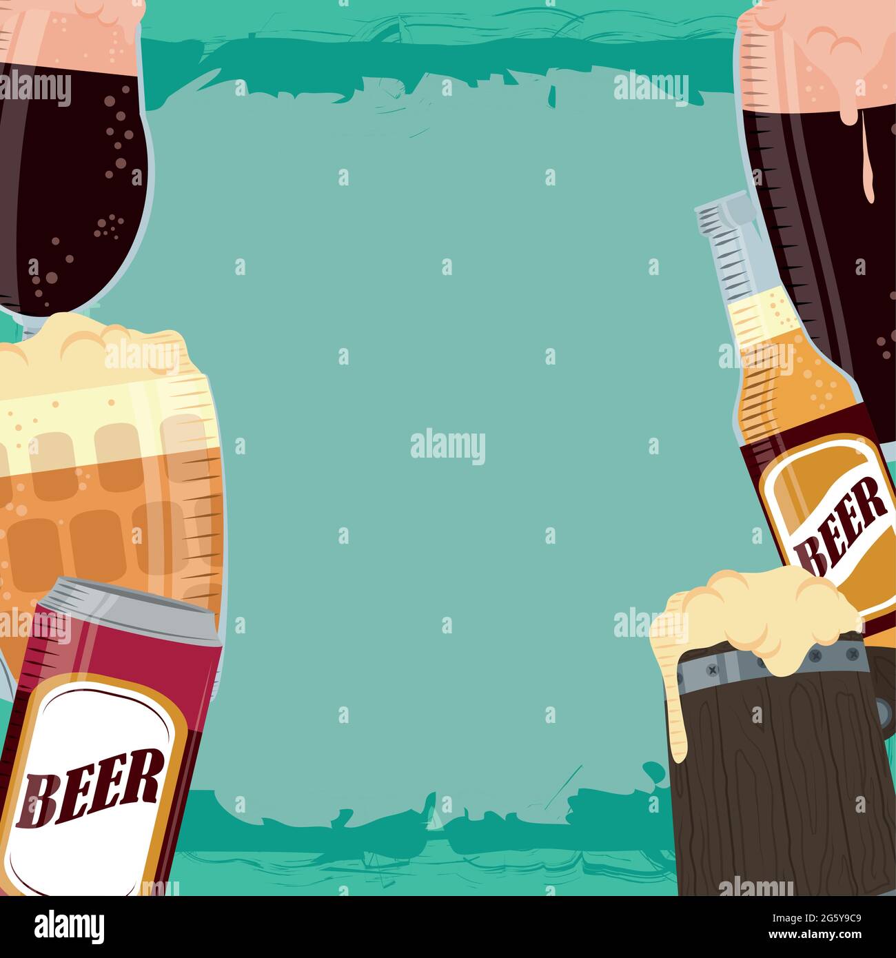 beers drink background Stock Vector Image & Art - Alamy