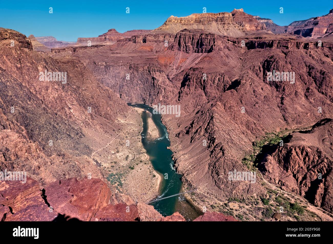 Colorado River View, Grand Canyon National Park, Arizona, U.S.A Stock ...