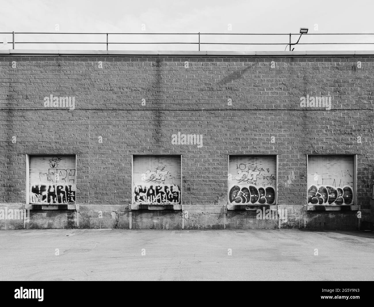 Loading docks in an industrial area of East Williamsburg, Brooklyn, New ...