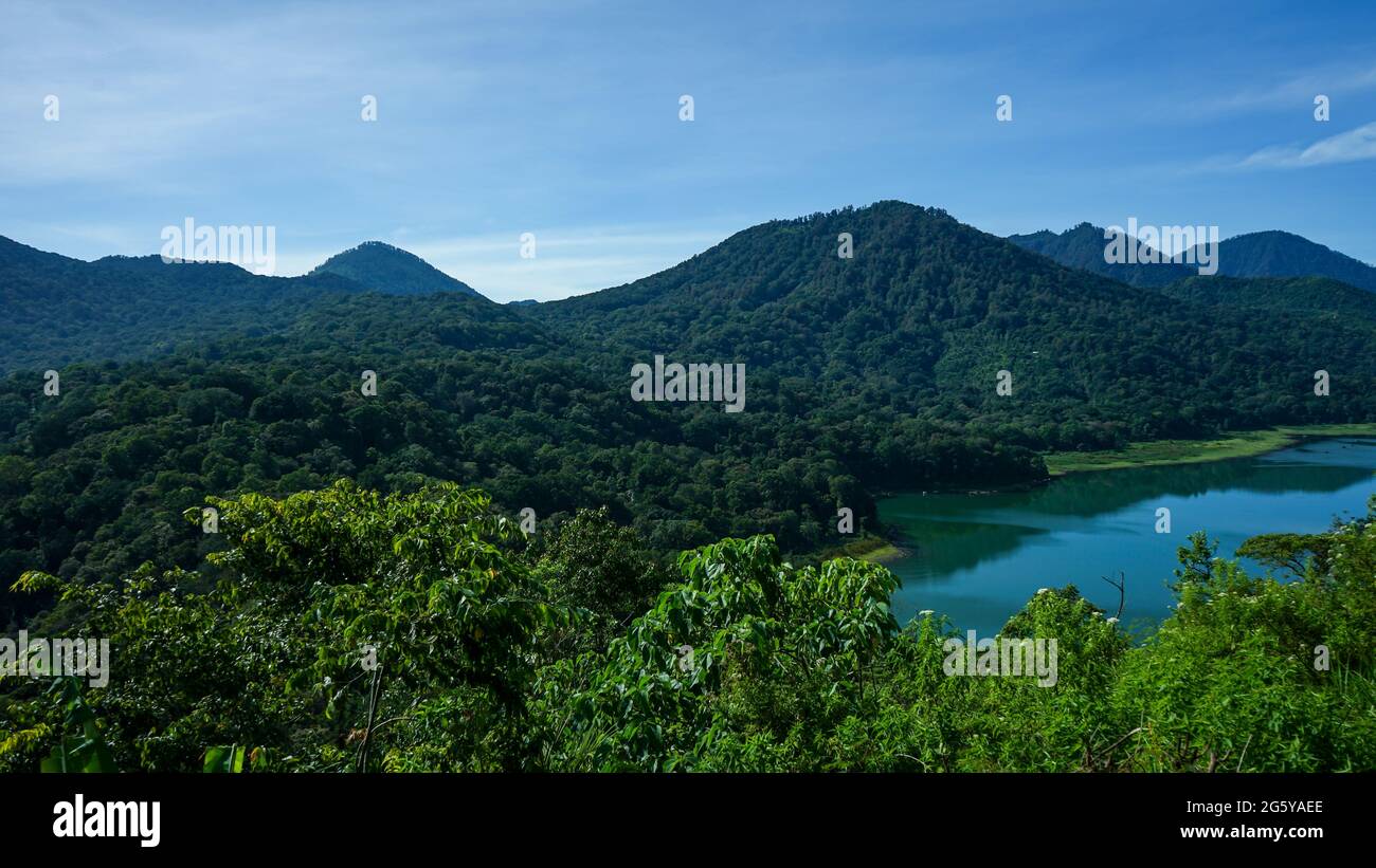 Landscape view of the lake in Bali Stock Photo - Alamy