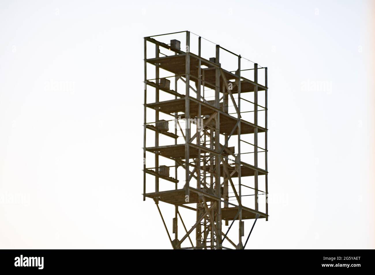 stadium huge spotlight stand outdoor with big lights Stock Photo - Alamy