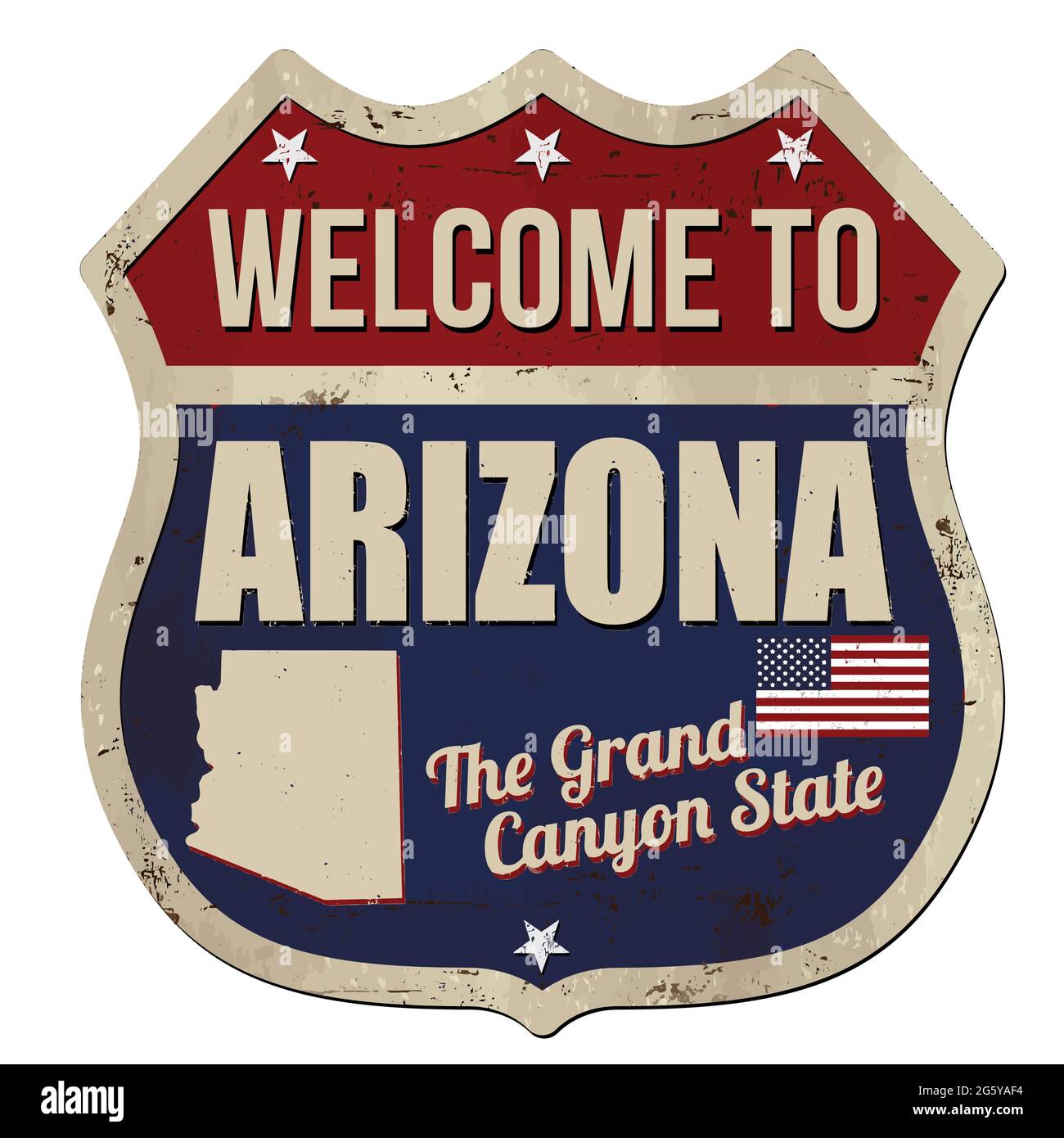 Welcome sign arizona grand canyon Stock Vector Images - Alamy