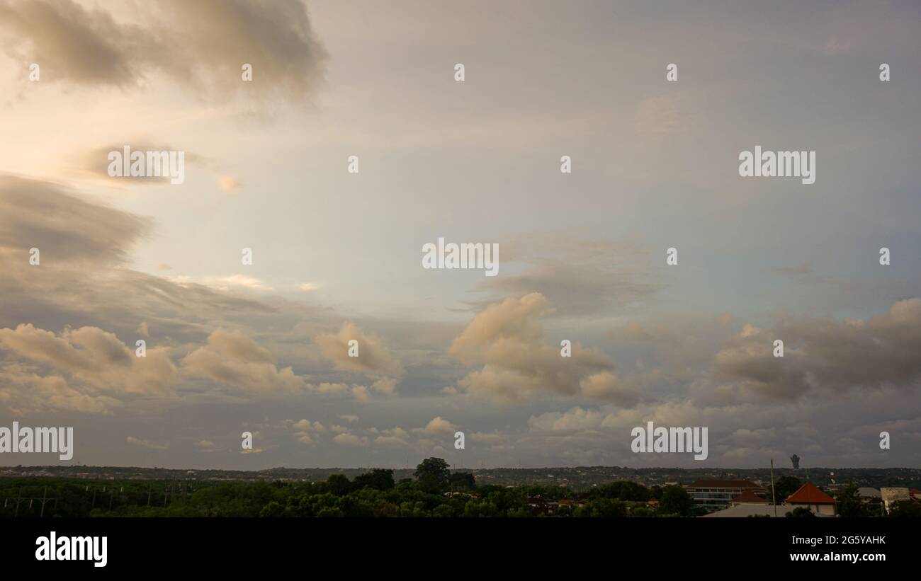 Landscape of the sky at sunrise from the top of the building Stock ...