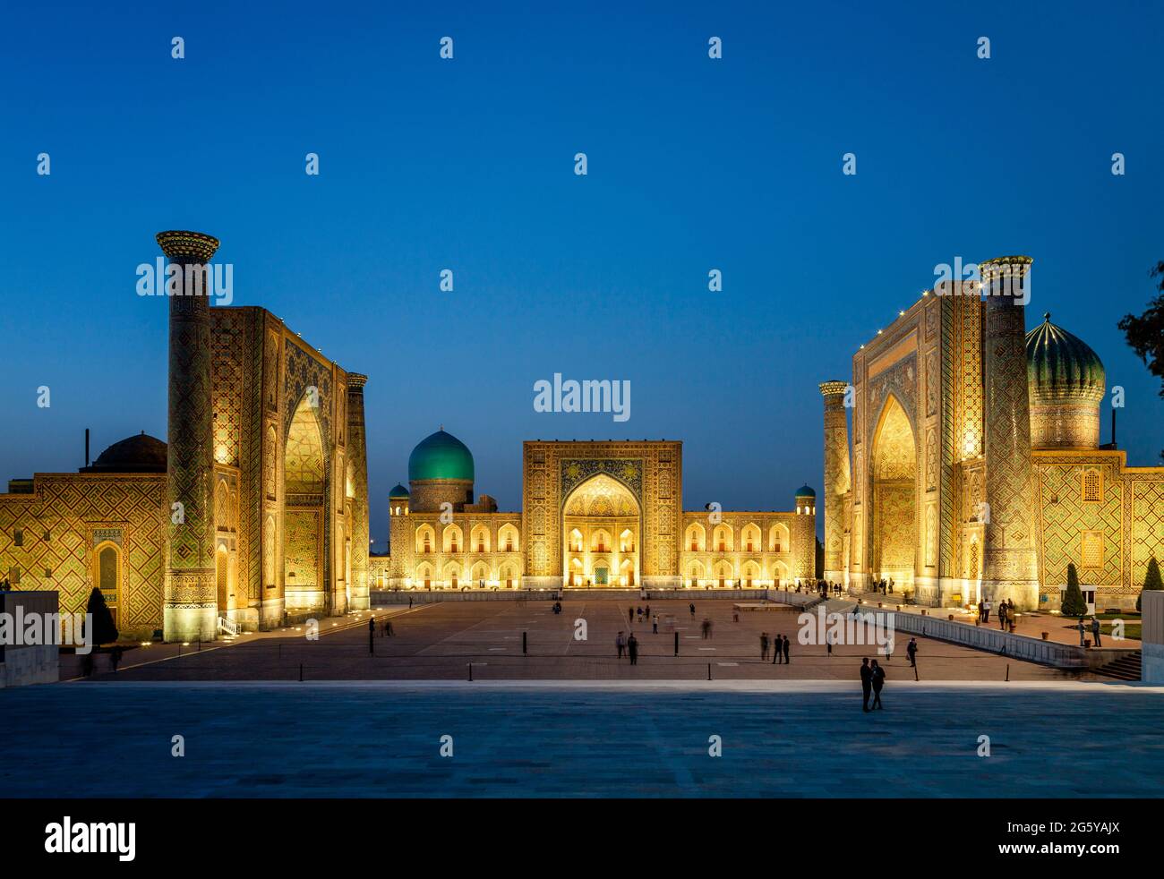 Registan Square (Photographed From The Viewing Platform), Samarkand ...