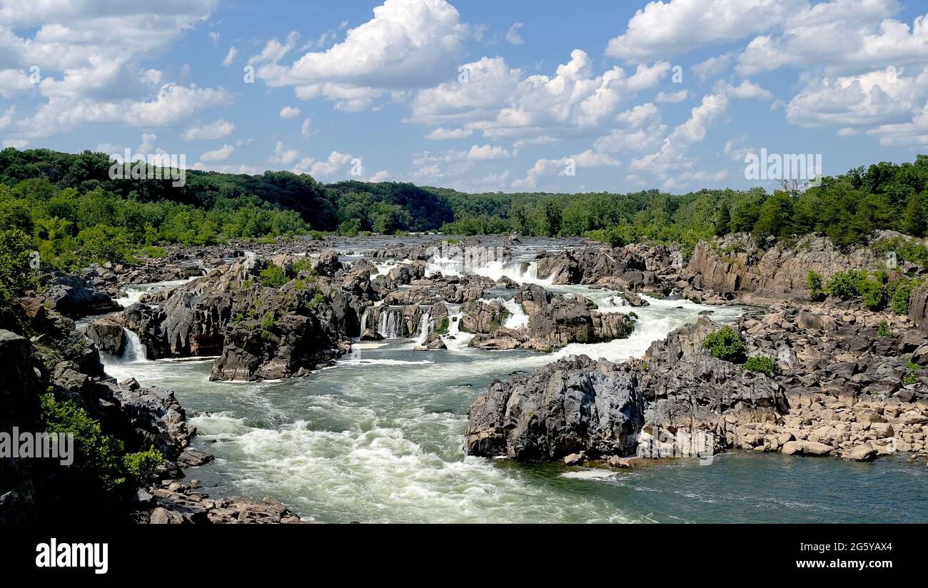 Great Falls Wide View Stock Photo - Alamy