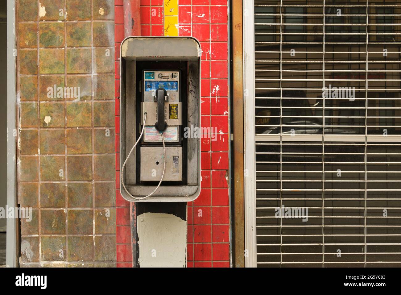 Pay phone, downtown Los Angeles, California, United States of America ...
