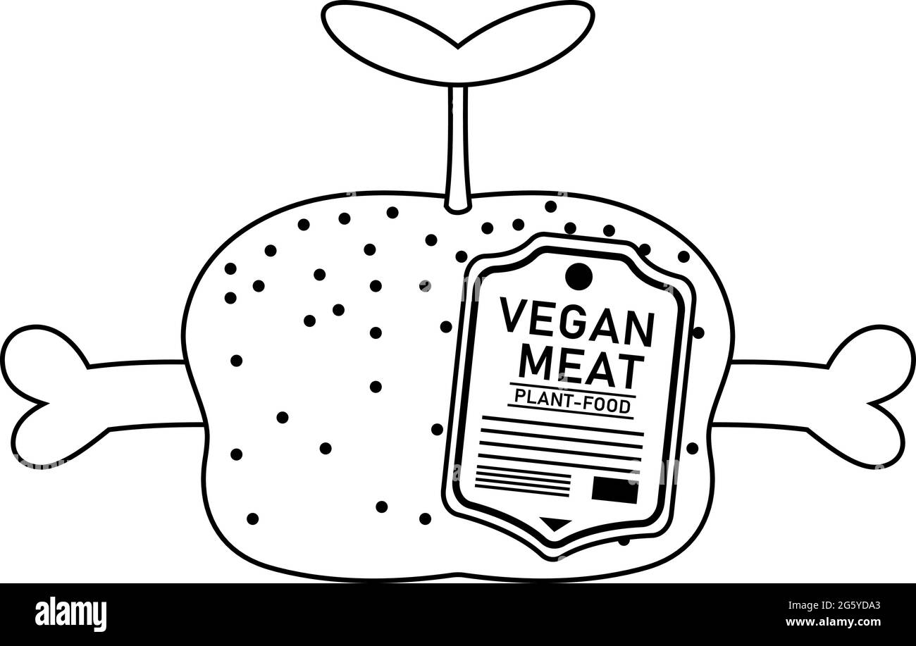 This is a illustration of vegans Meats with soybeans Stock Vector Image ...